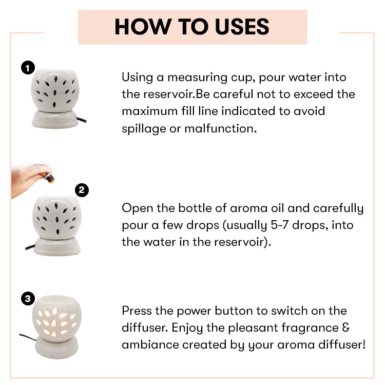 Buy Ceramic Aroma Tealight Diffuser + Custom Oil of Your Choice Design ...